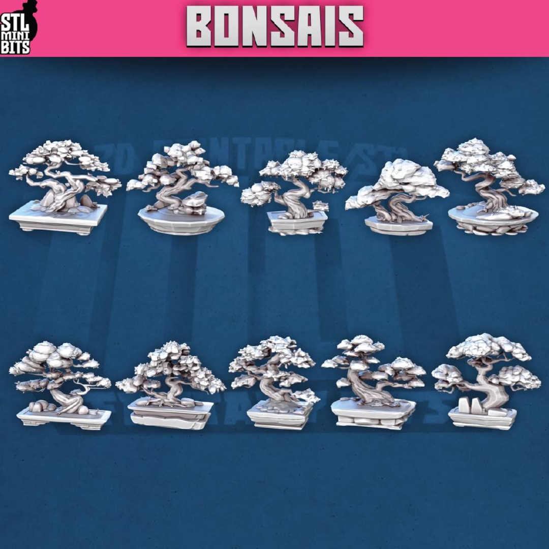 Bonsai Trees | Scatter Decorations | STL Mini Bits | 3D Resin Print - Etsy