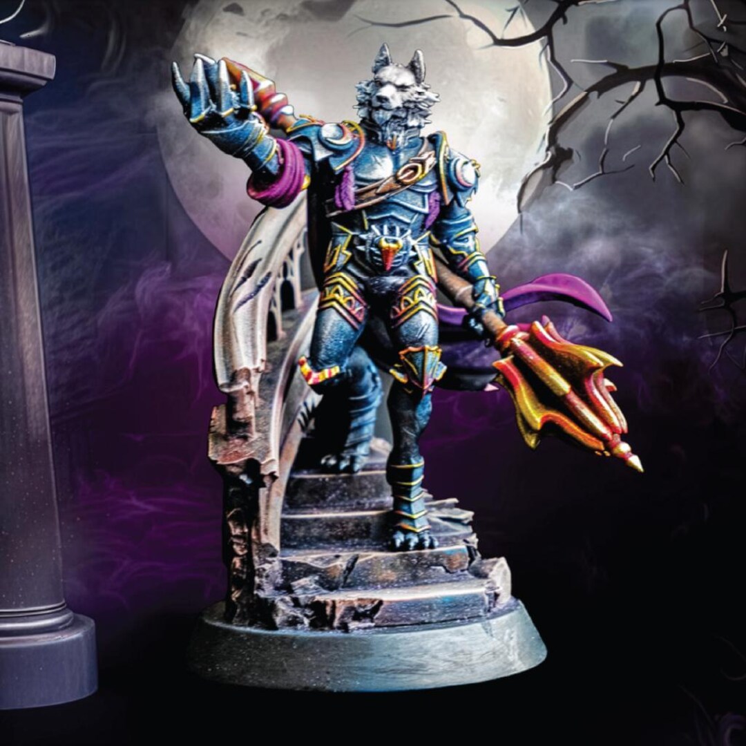 Lykus Silvermane | Wolfman Miniature | Fable Forge Gaming ...