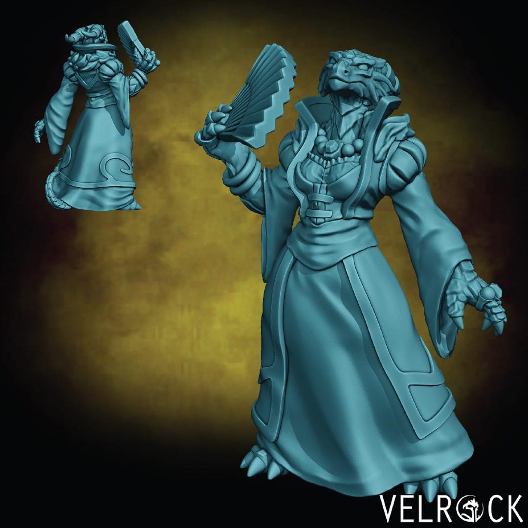 Female Dragonkin Noble | Dragonborn Miniature | Velrock Art | Company ...