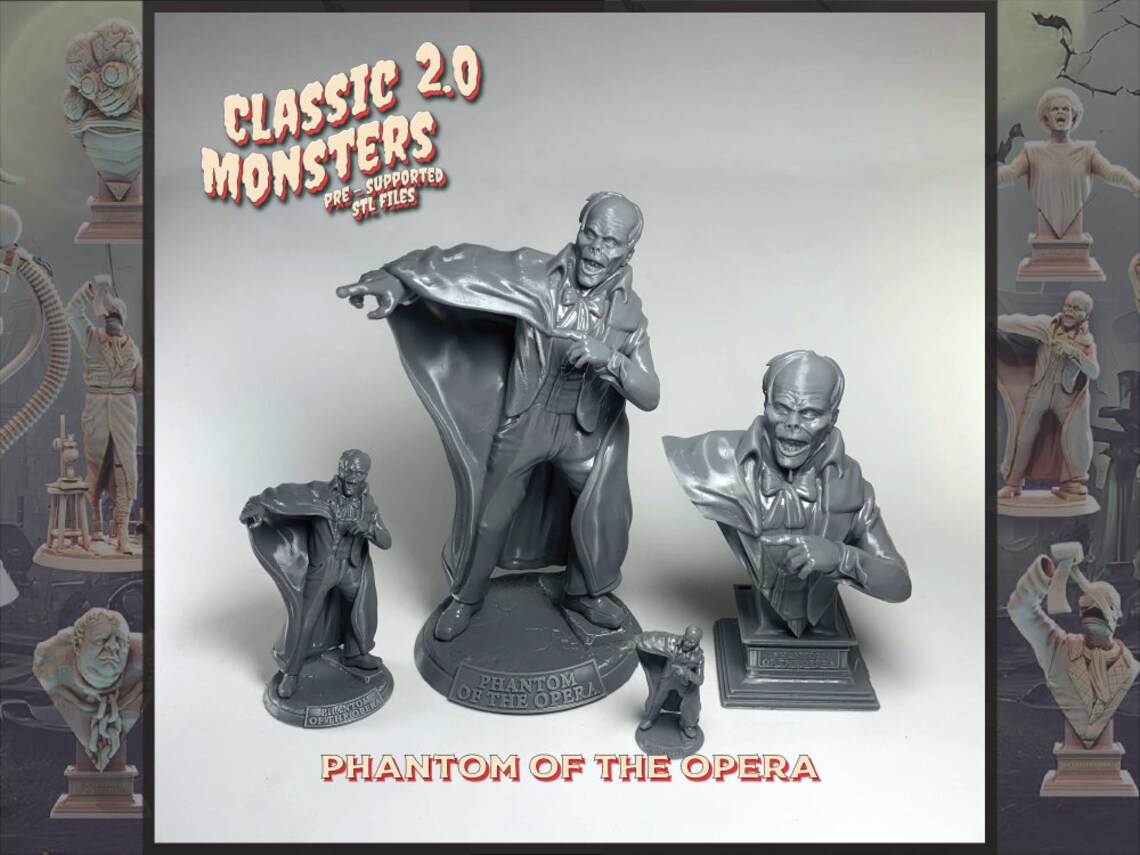 Phantom of the Opera Monster Miniature Heroes & Beasts Classic Movie ...