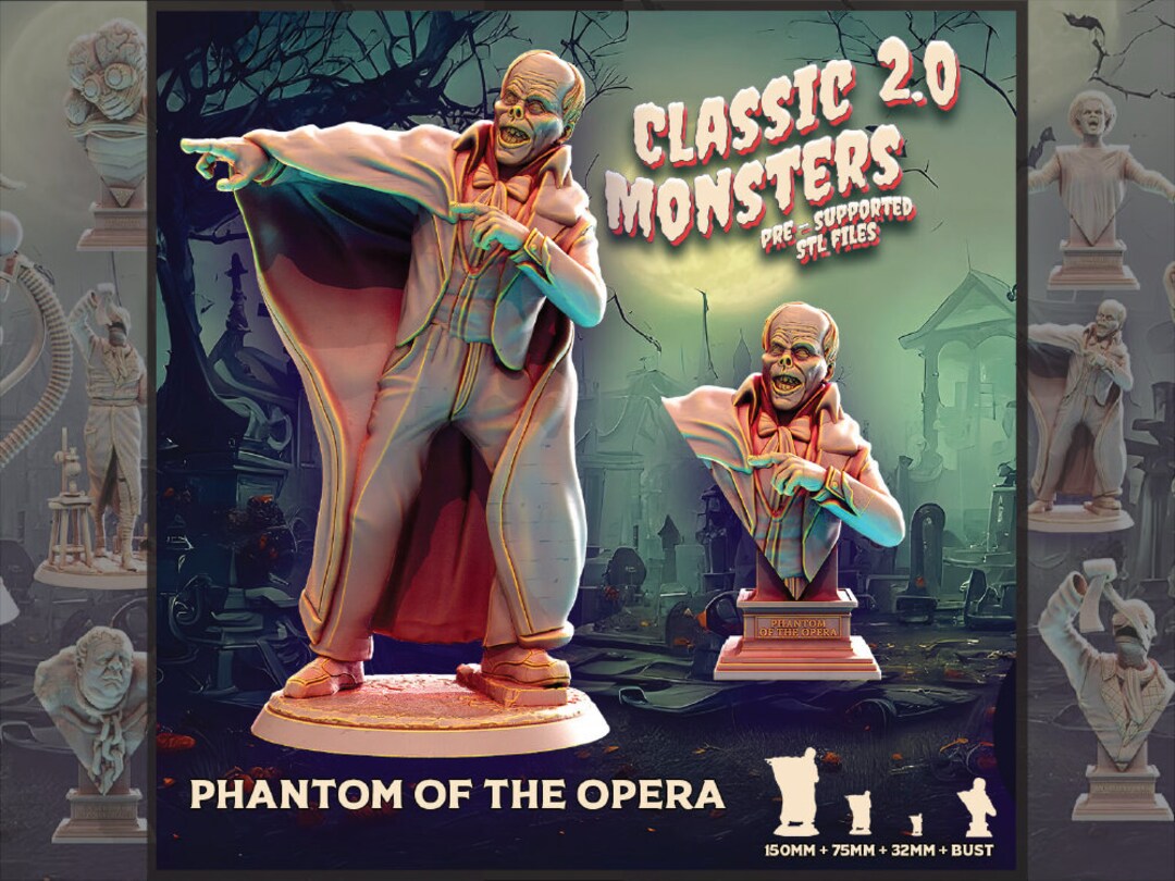 Phantom of the Opera | Monster Miniature | Heroes & Beasts | Classic ...