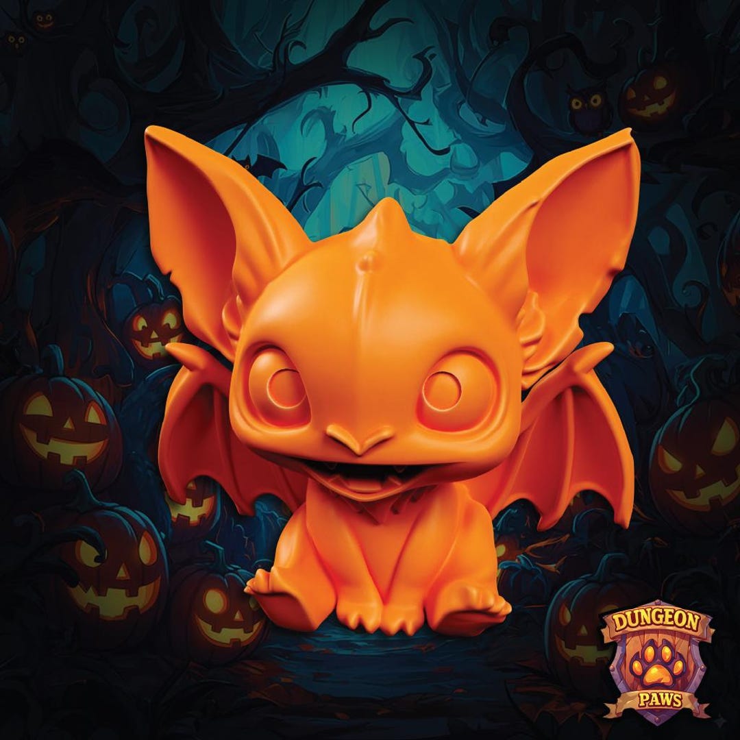 Batsy the Bat | Chibi Miniature | Dungeon Paws | Tiny Pals Halloween ...