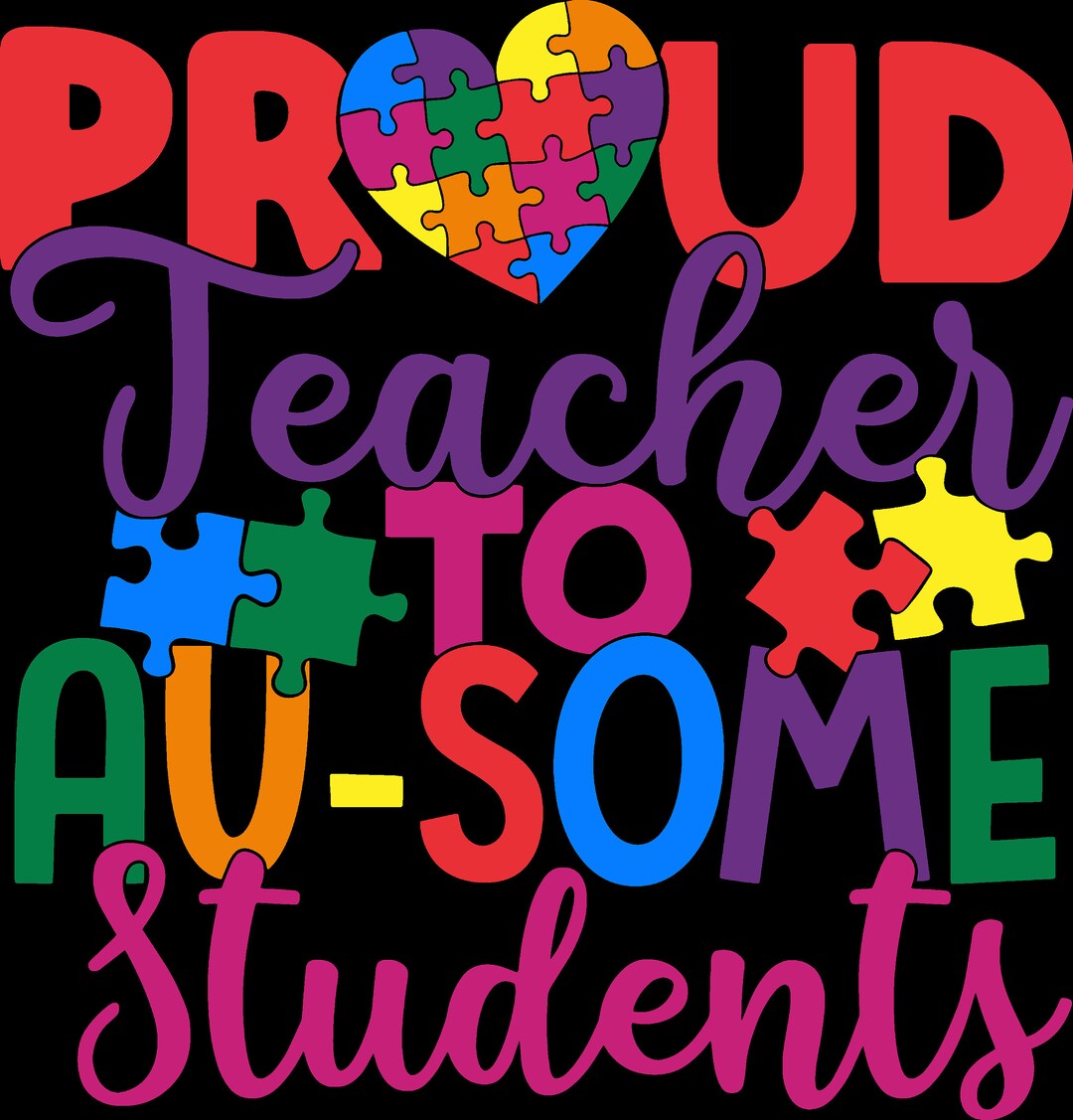 Proud Teacher to Au-some Students Png Svg - Etsy