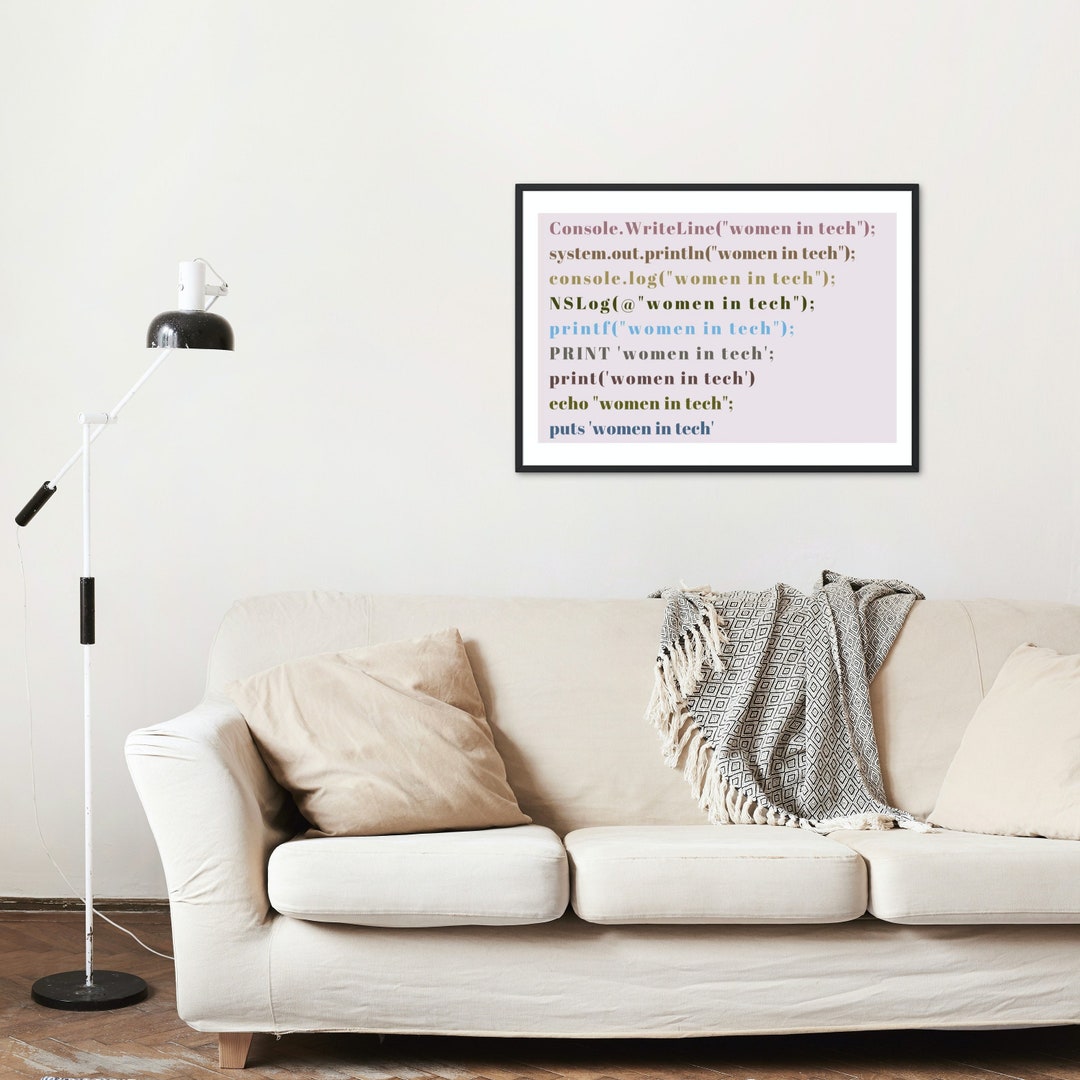 Women in Tech Wall Art | DIGITAL ART PRINT | Women Programmer | Women ...