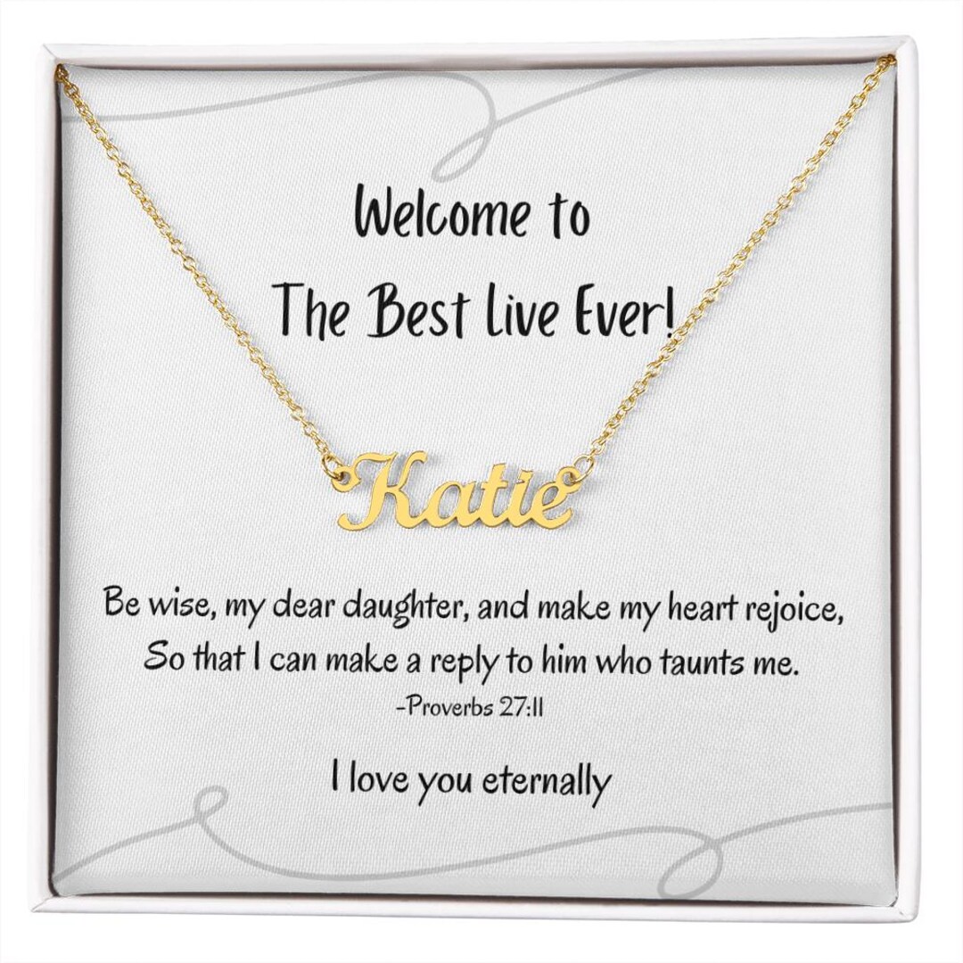 Personalized JW Baptism Necklace: Stainless Steel or Gold, Spiritual ...