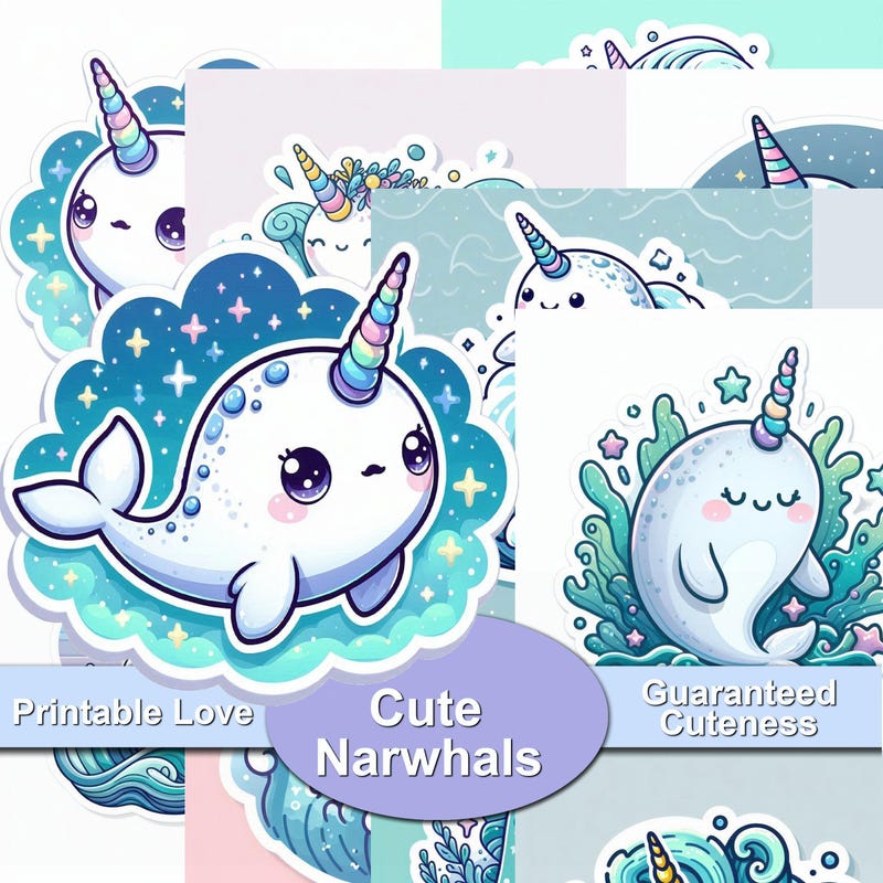 Narwhal Clip Art - Etsy