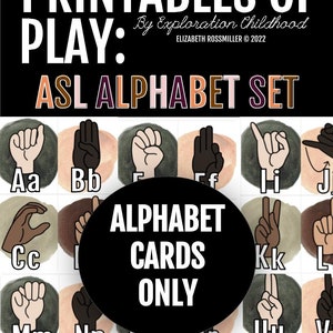 ASL Multicultural Alphabet Cards - Etsy