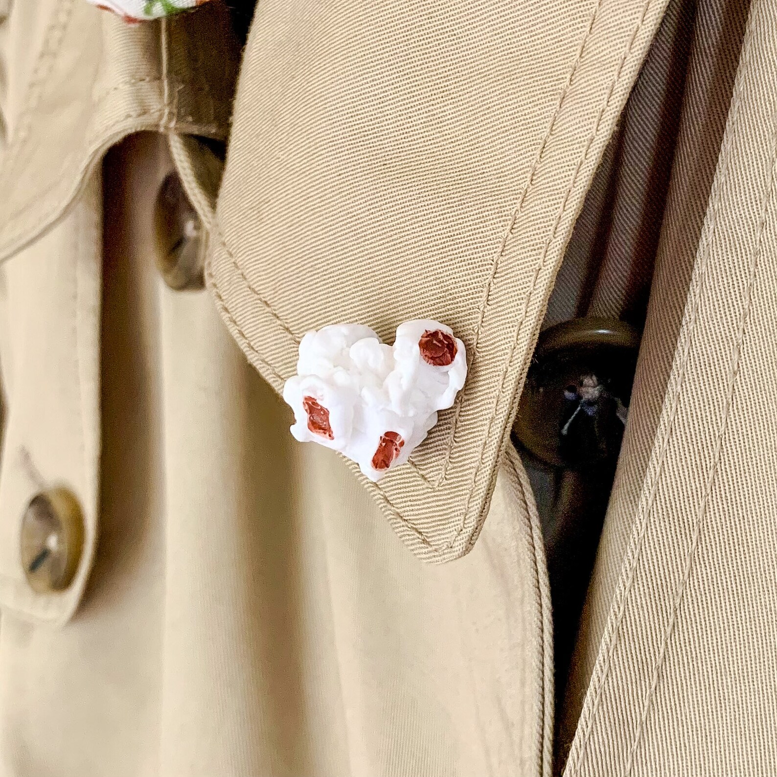 Popcorn Pins - Fun Brooch - Candy Jewelry - Polymer Clay Brooch - Small ...