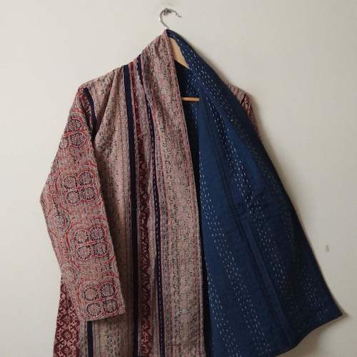 Indian Kantha Jacket Ajrakh Kantha Coat Handmade Kantha - Etsy