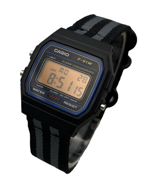 Genuine Casio F91W Watch with Gold Screen Mod And Bal… - Gem