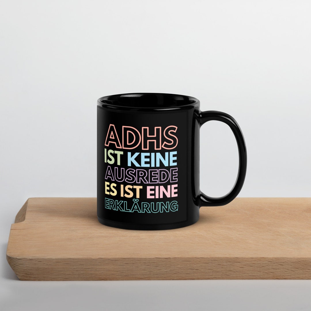 Colorful Cup ADHD Explanation Glossy Black - Etsy