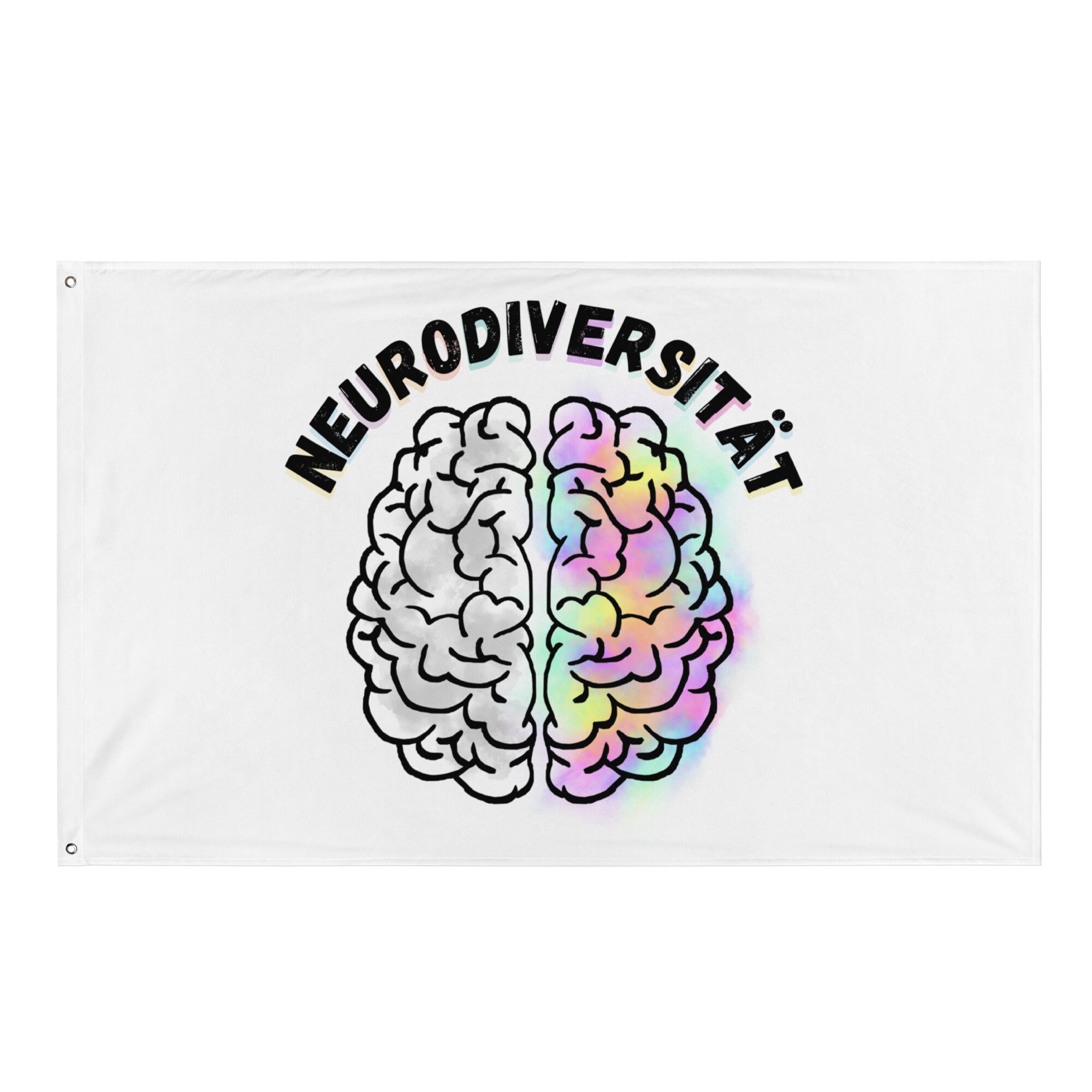 Flag Neurodiversity Brain Pastel Color Blobs Flag - Etsy