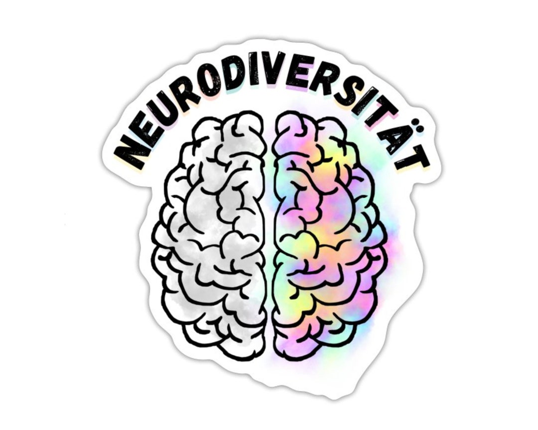 Sticker Sheet Neurodiversity Brain 5 Stickers Pastel Colorful Blobs of ...