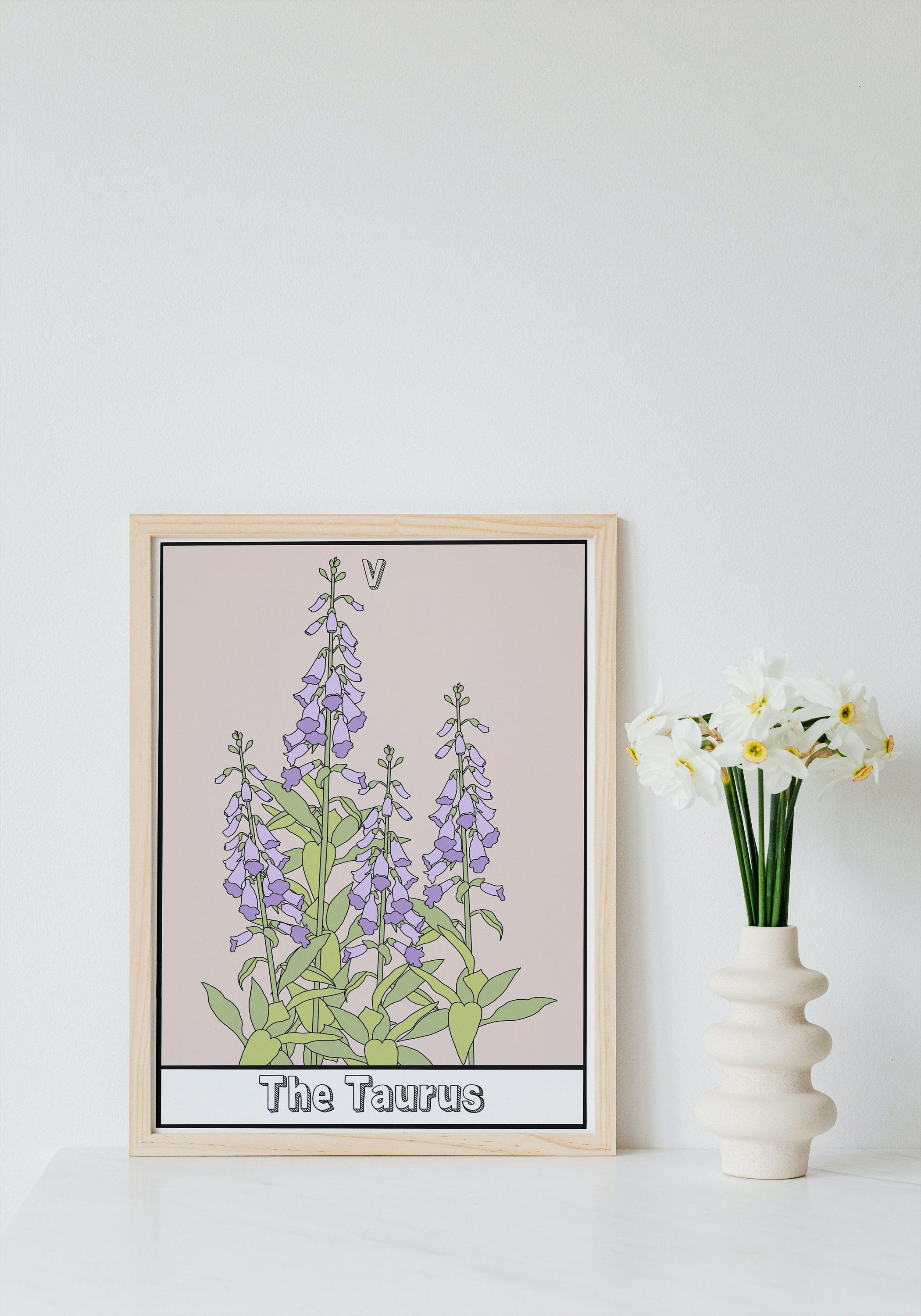 Zodiac Wall Art Taurus Home Decor Art Print Tarot Card Astrology ...