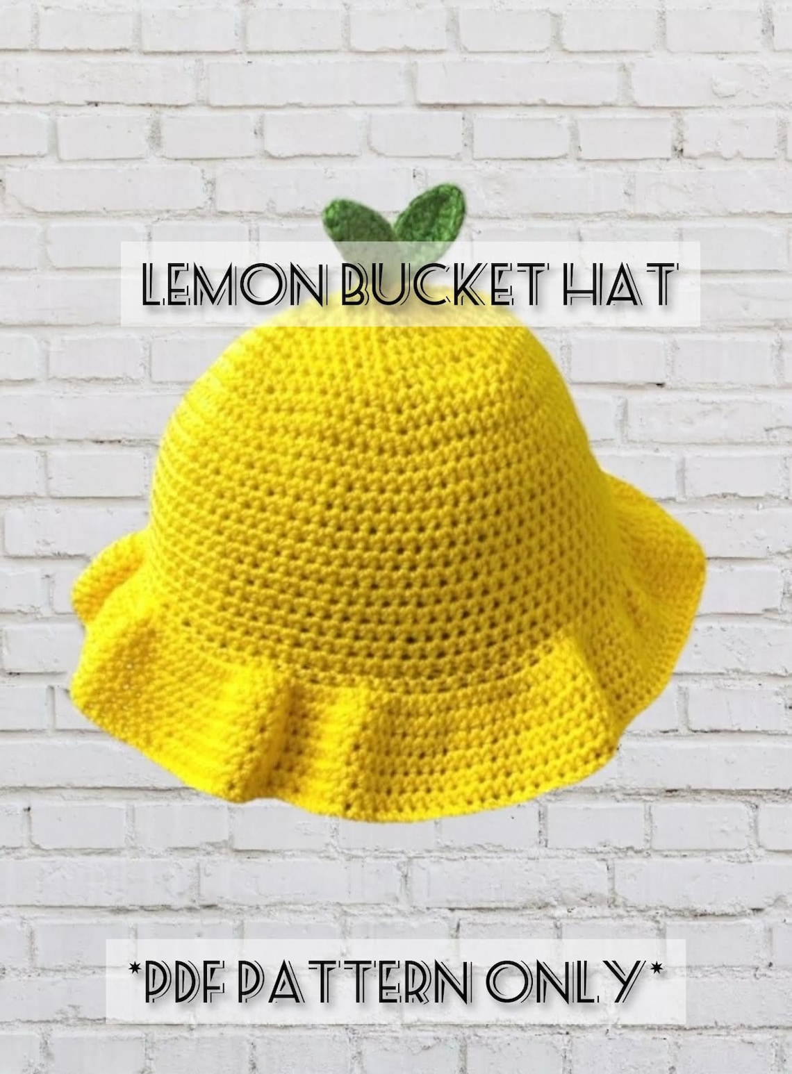 Crochet Lemon Fruit Bucket Hat PDF Pattern - Etsy
