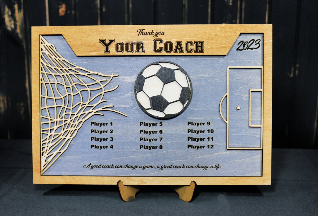 Soccer Coach Gift Plaque Personalized Futbol Present - Etsy