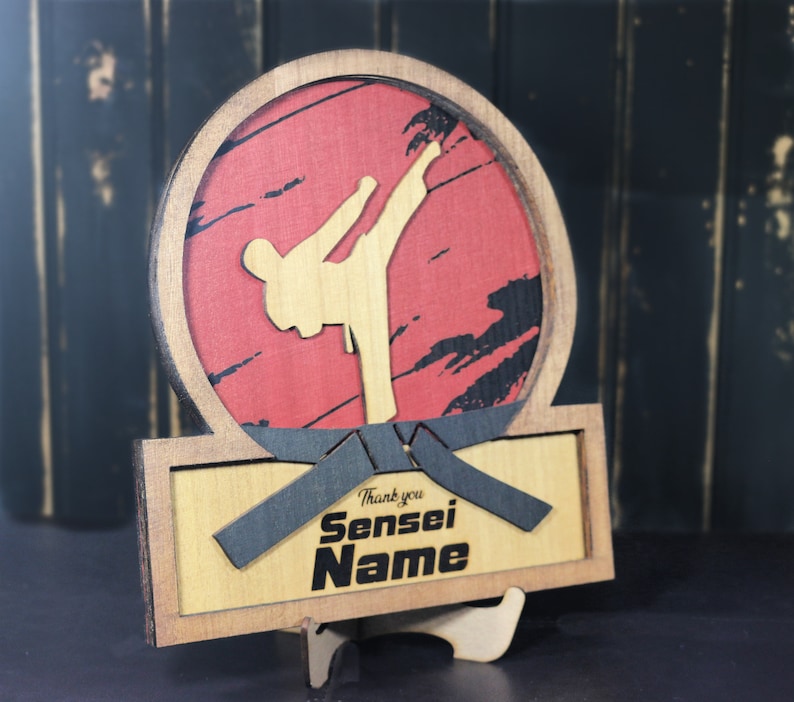 Sensei Thank You Gift Plaque - Personalized Karate Present - Female - Etsy