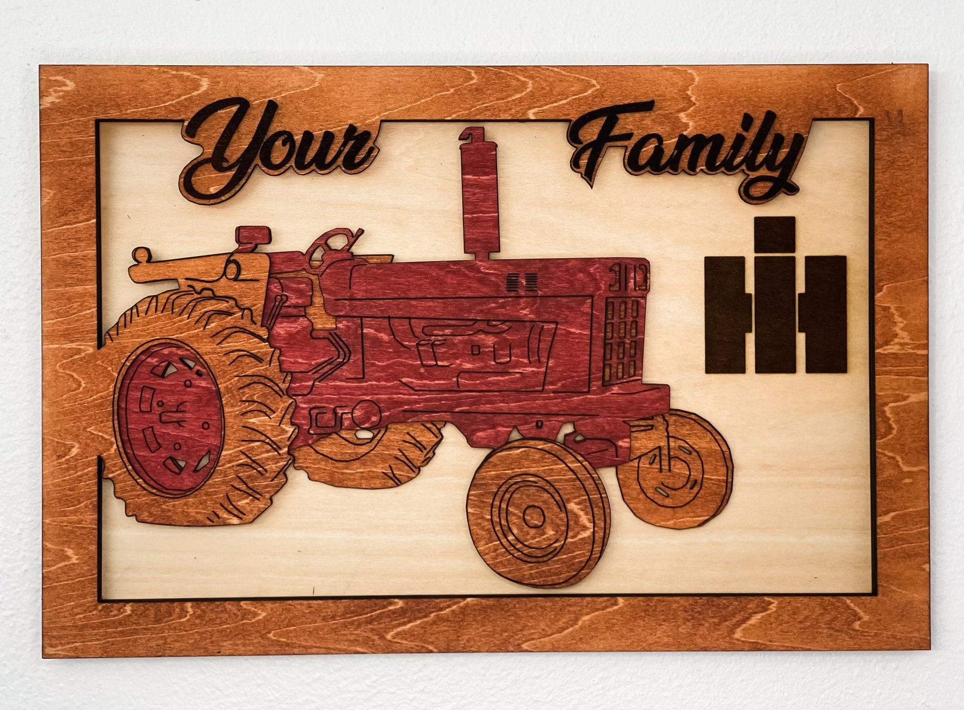 3D Layered IH Tractor Wall Art Sign Personalization Options - Etsy