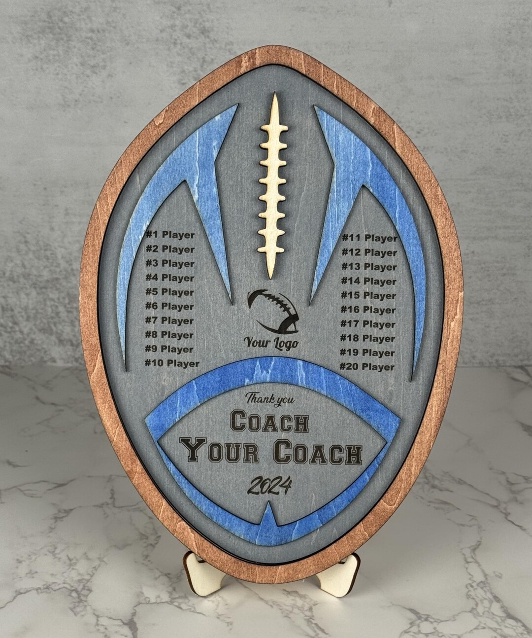 Football Coach Gift Plaque - Personalized Football Present - Etsy
