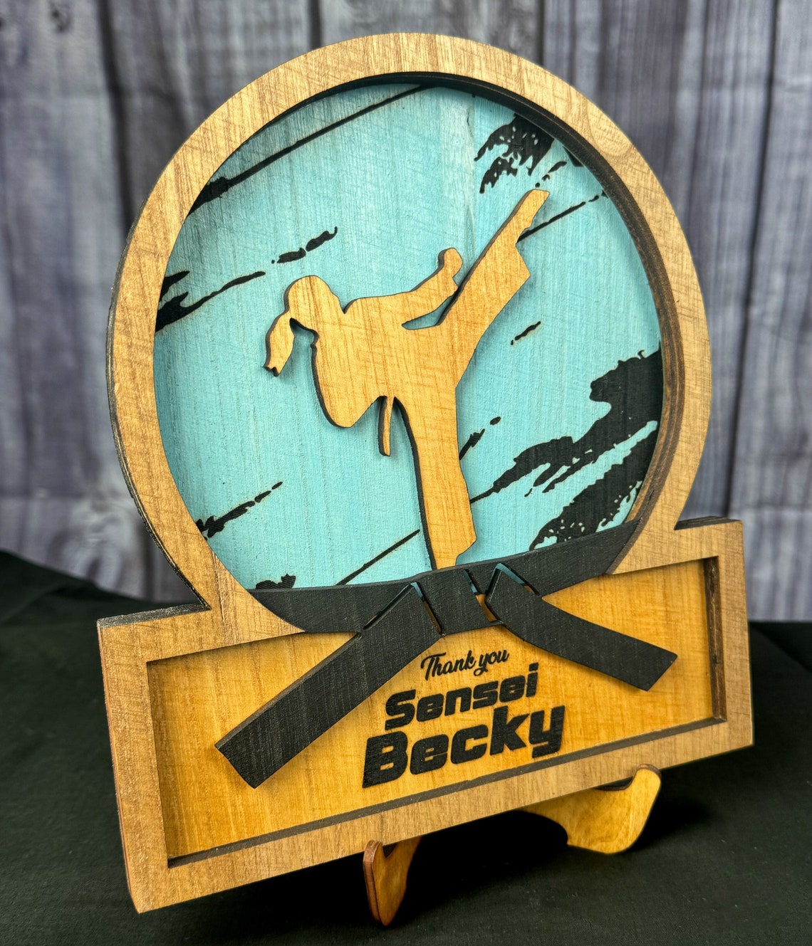Sensei Thank You Gift Plaque - Personalized Karate Present - Female - Etsy