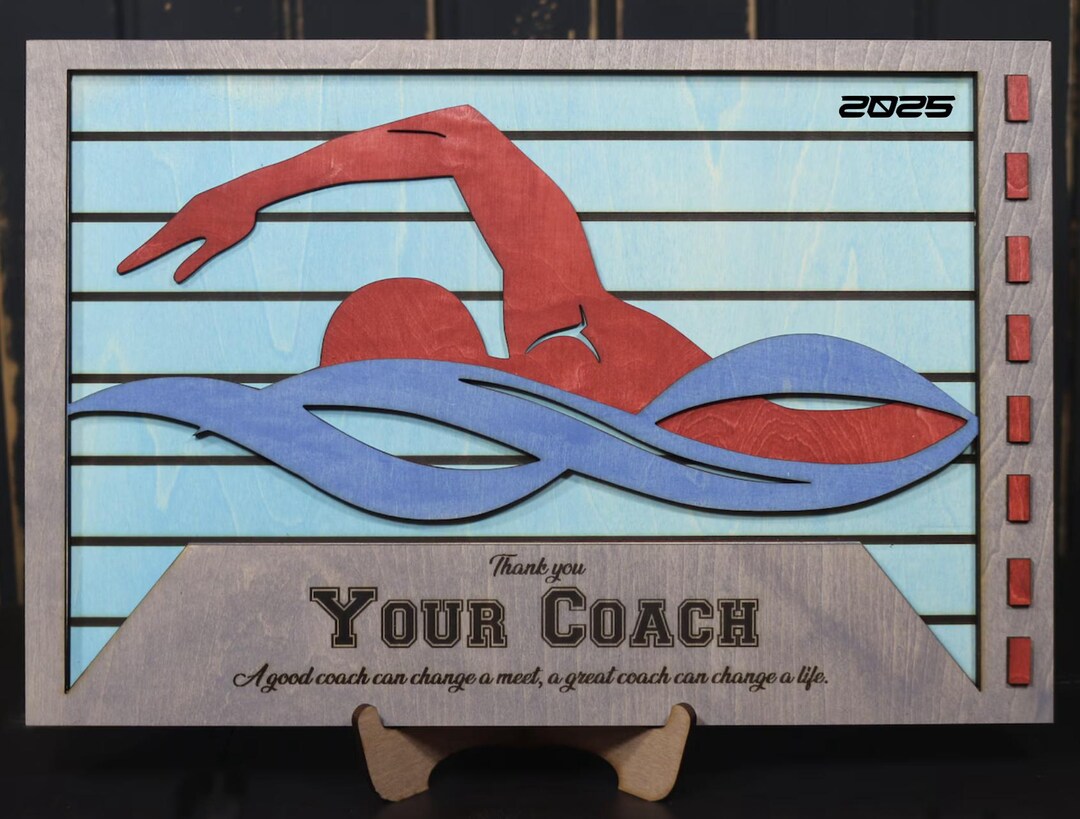 Swim Coach Gift Plaque - Personalized Swimming Present - Etsy