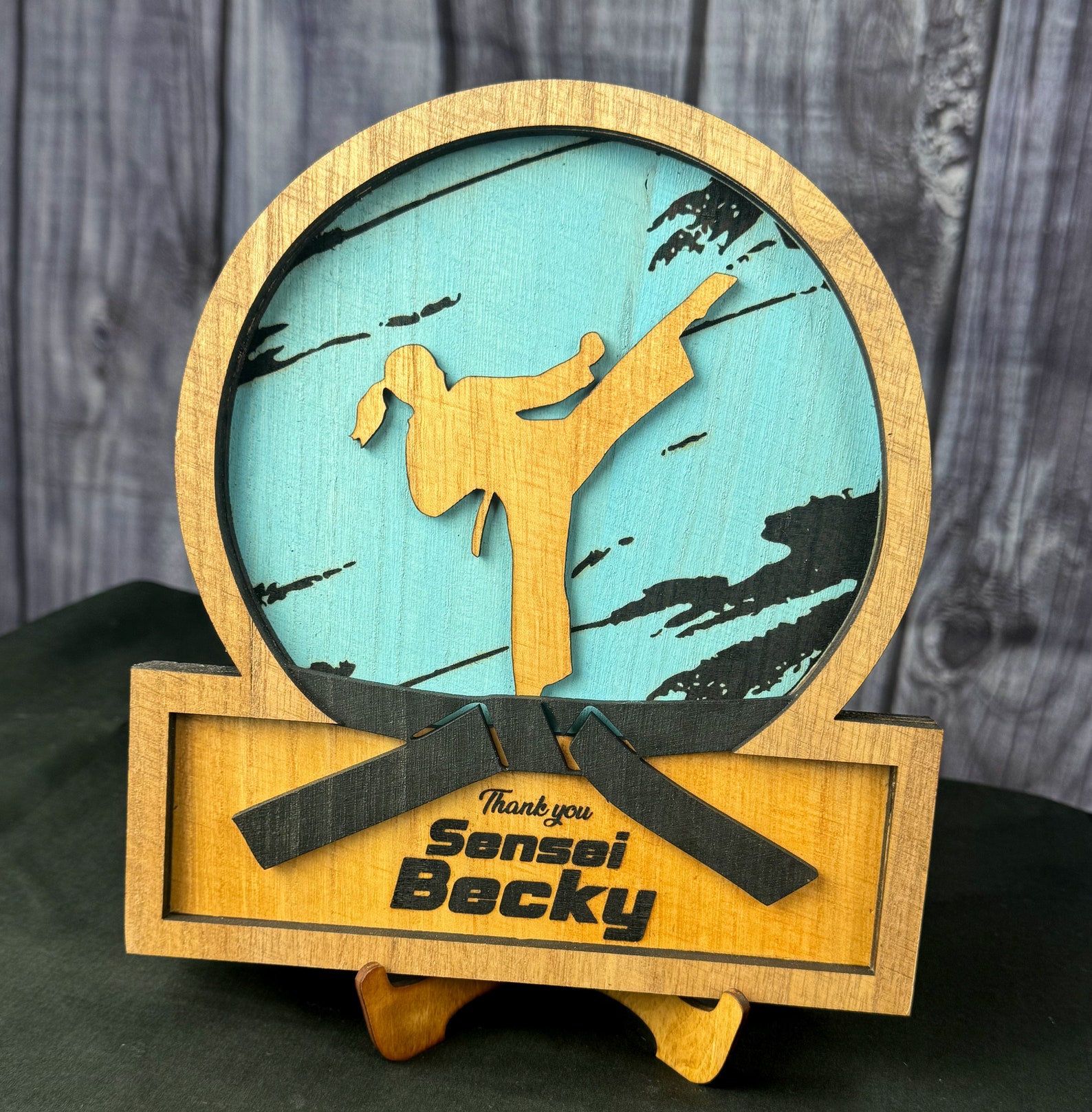 Sensei Thank You Gift Plaque - Personalized Karate Present - Female - Etsy