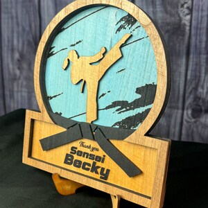 Sensei Thank You Gift Plaque - Personalized Karate Present - Female - Etsy