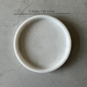 30cm12inch Natural Round White Marble Vanity Tray,decorative Kitchen ...