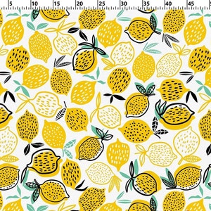 Modern Lemon Print Upholstery Fabric by the Yard, Schumacher Fabric ...