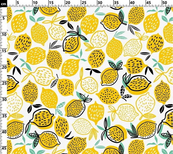 Modern Lemon Print Upholstery Fabric by the Yard Amy Butler - Etsy