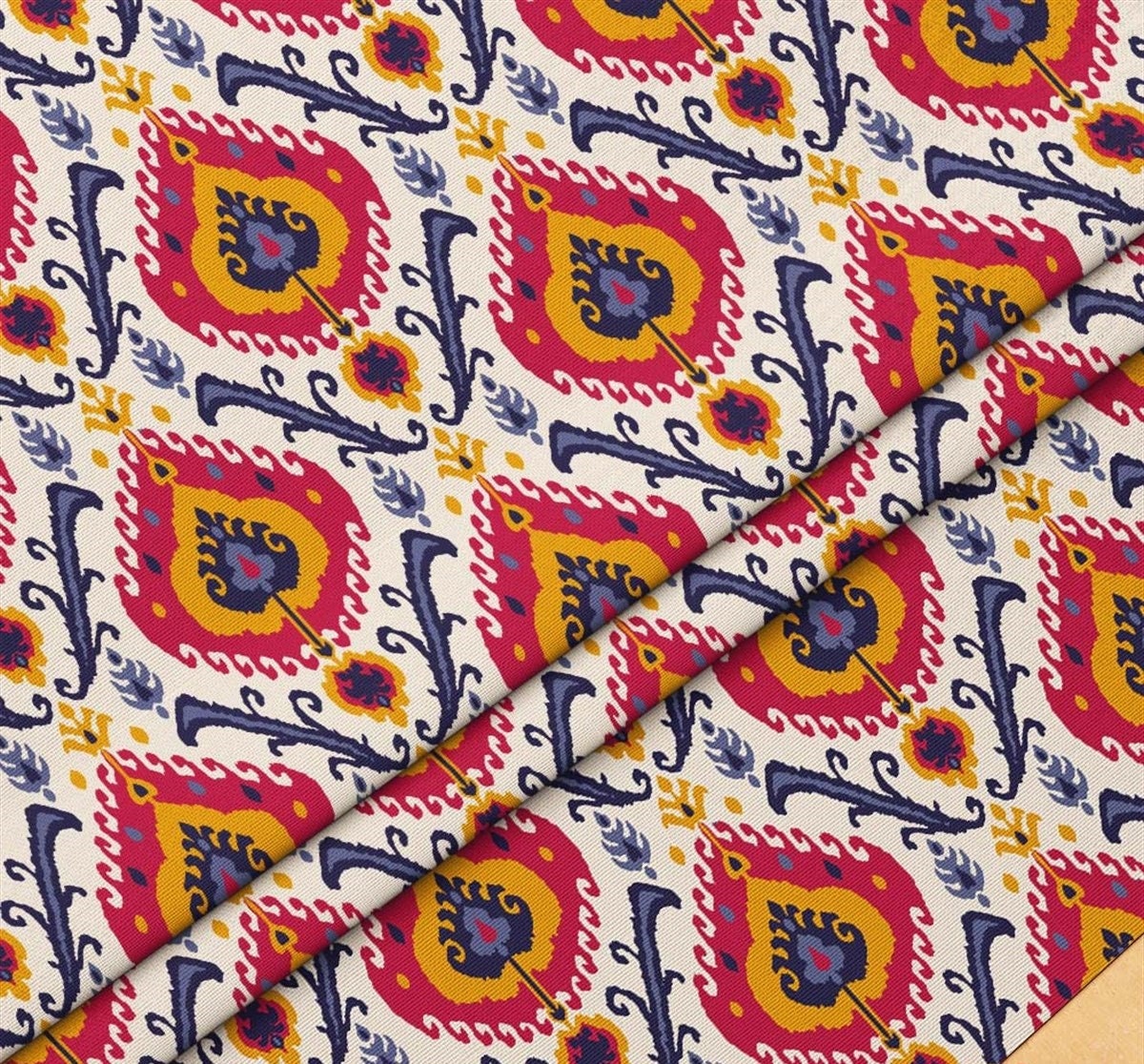 Red Ikat Fabric by the Yard Southwest Bohemian Style Ikat - Etsy