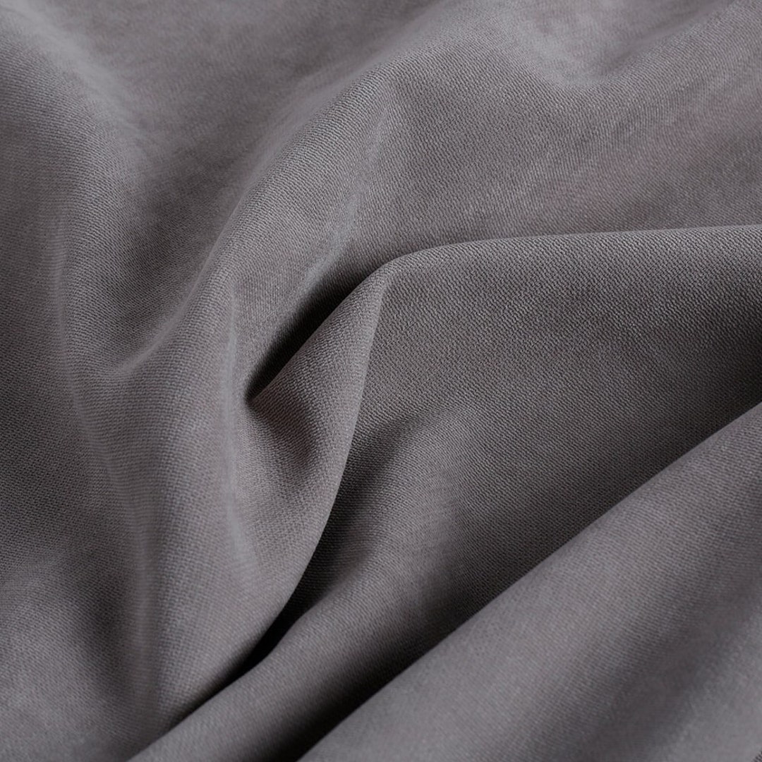 Gray Upholstery Fabric, Premium Quality Woven Canvas Fabric, Gray Solid ...