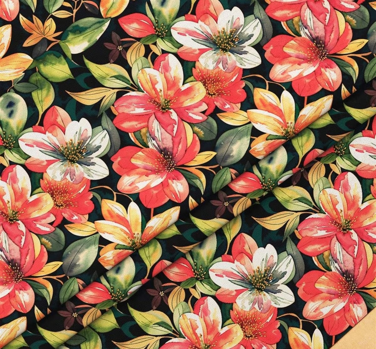 Autumn-inspired Floral Fabric by the Yard Clearance Vibrant - Etsy