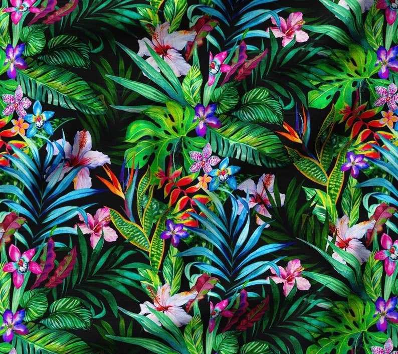 Colorful Tropical Forest Fabric by the Yard Kaffe Fassett - Etsy