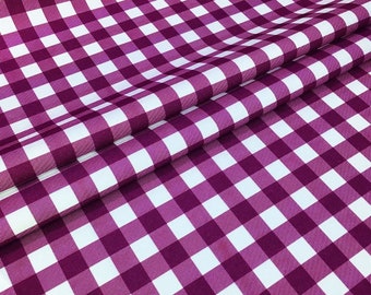 Purplebuffalo Plaid Fabric Buffalo Check in Purple by Domesticate ...