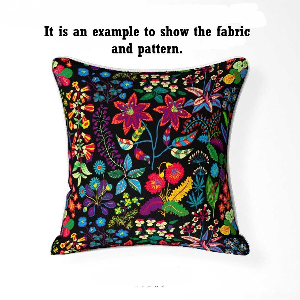 Colorful Floral Fabric Block Print Fabric by the Yard - Etsy