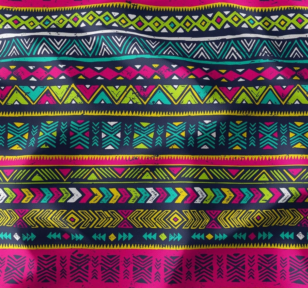 Colorful Traditional African Tribal Upholstery Fabric, Kwanzaa Pattern ...
