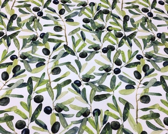 Olive Fabric Olive Branches Warblers by Somecallmebeth Olive Moody Dark ...