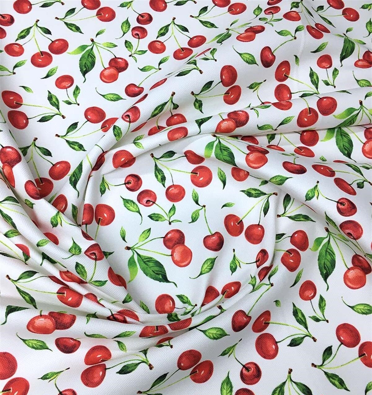 Cherry Blossom Fabric, Fruit Print Upholstery Fabric by the Yard for ...