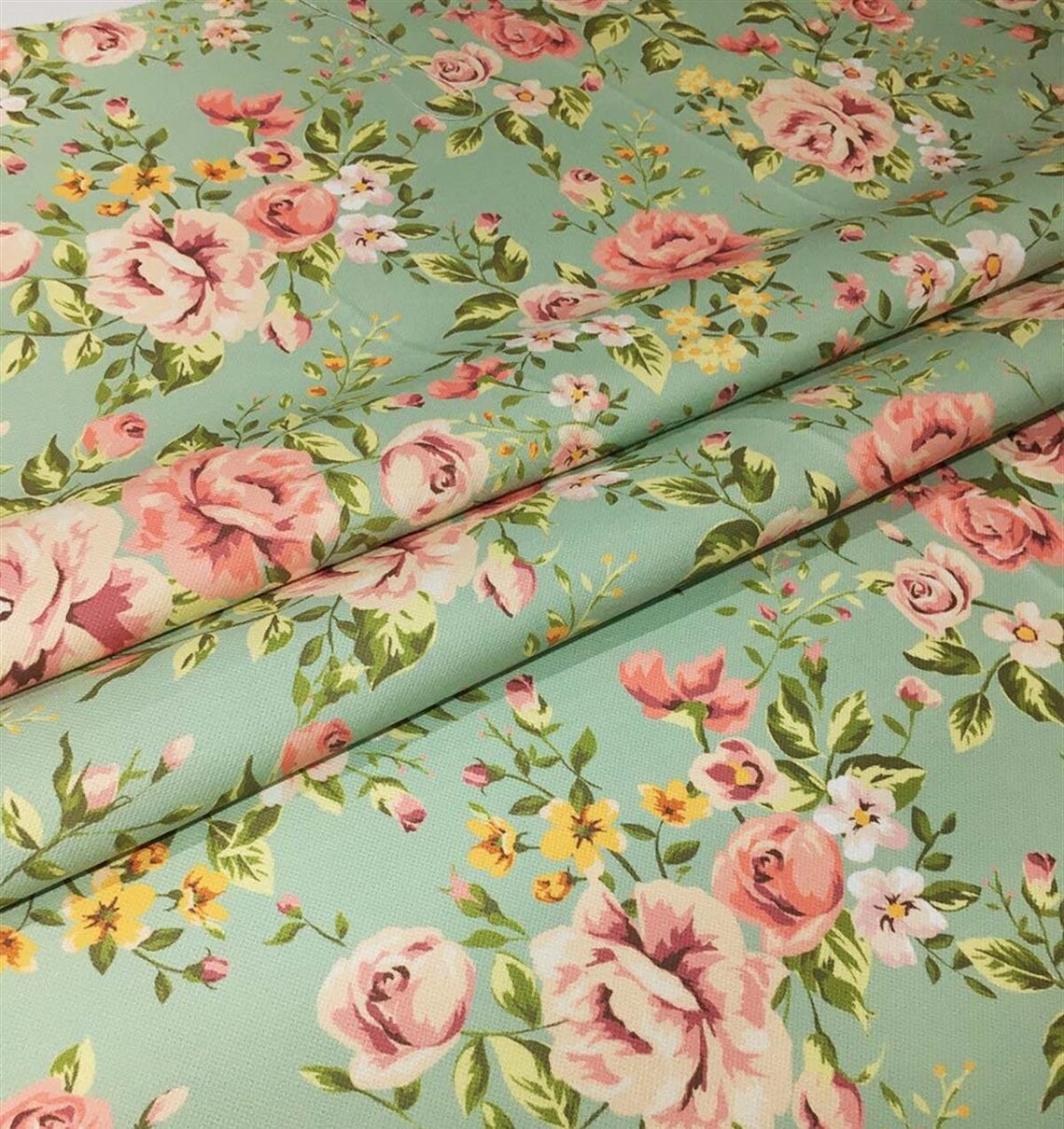Boho Dusty Rose Floral Fabric Pink Roses Pattern Upholstery - Etsy