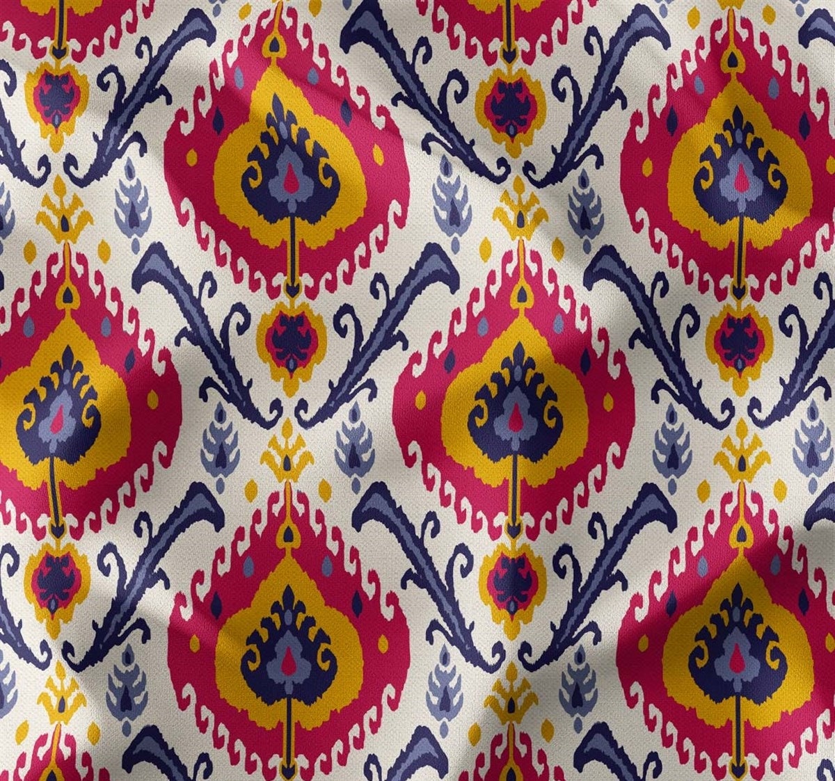 Red Ikat Fabric by the Yard Southwest Bohemian Style Ikat - Etsy