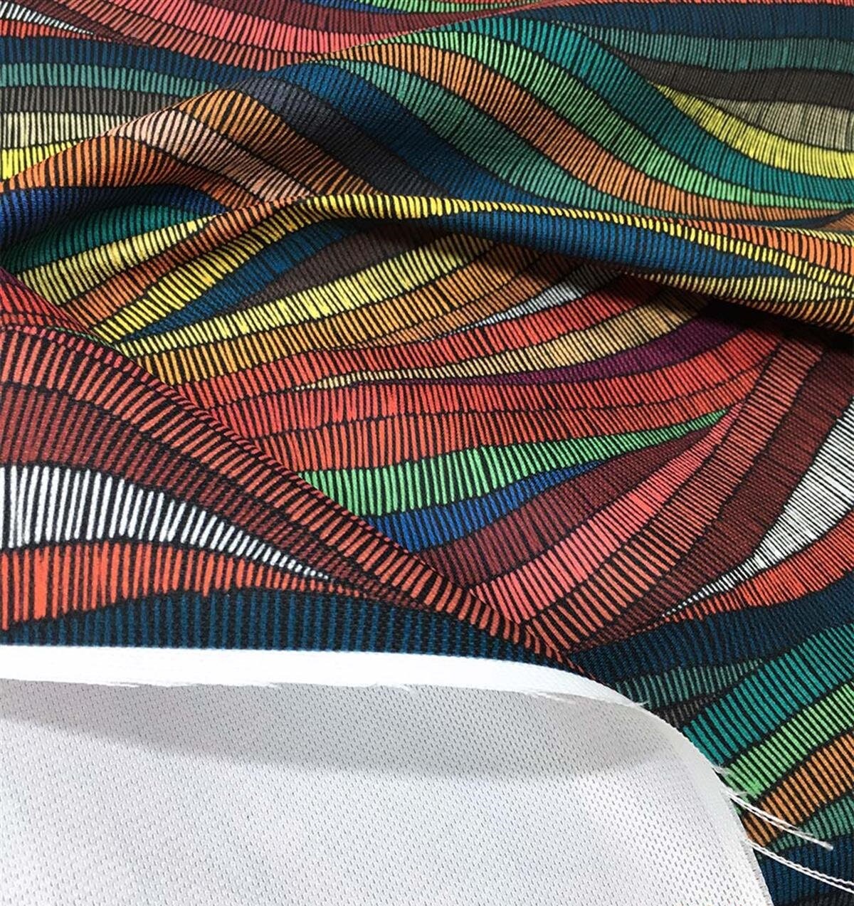 Colorful Embroidery Look Print Fabric by the Yard, Bohemian Moroccan ...