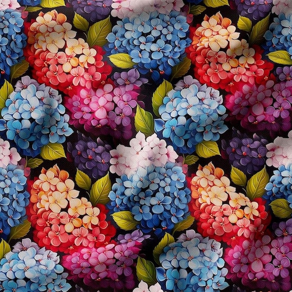 Hydrangea Fabric - Etsy UK