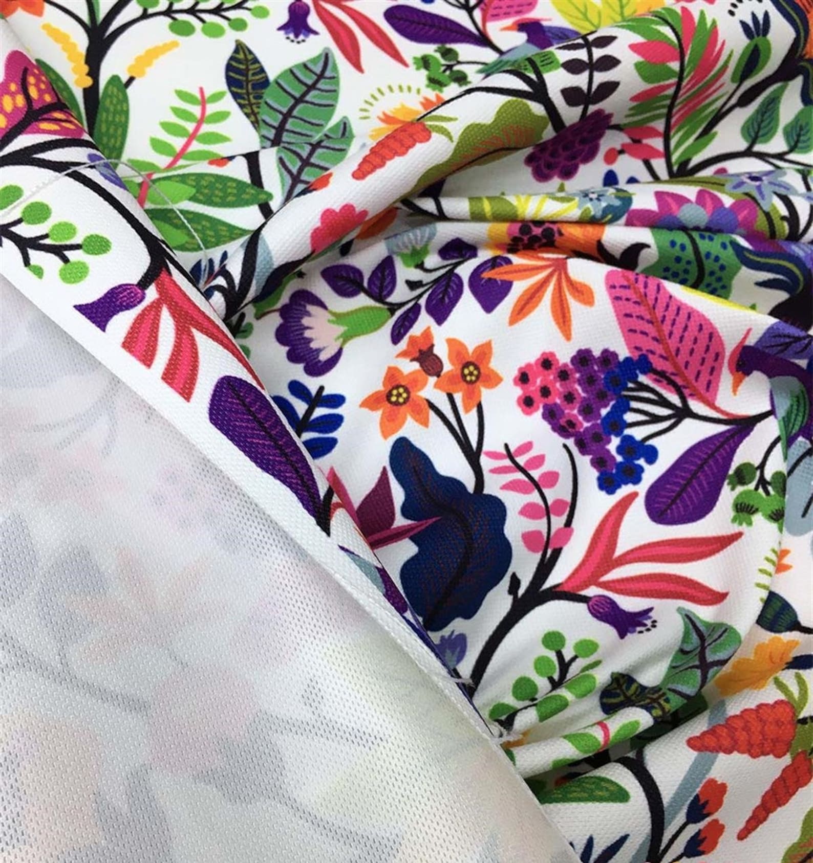 Colorful Mexican Exotic Flowers Fabric, Floral Designer Fabric by the ...