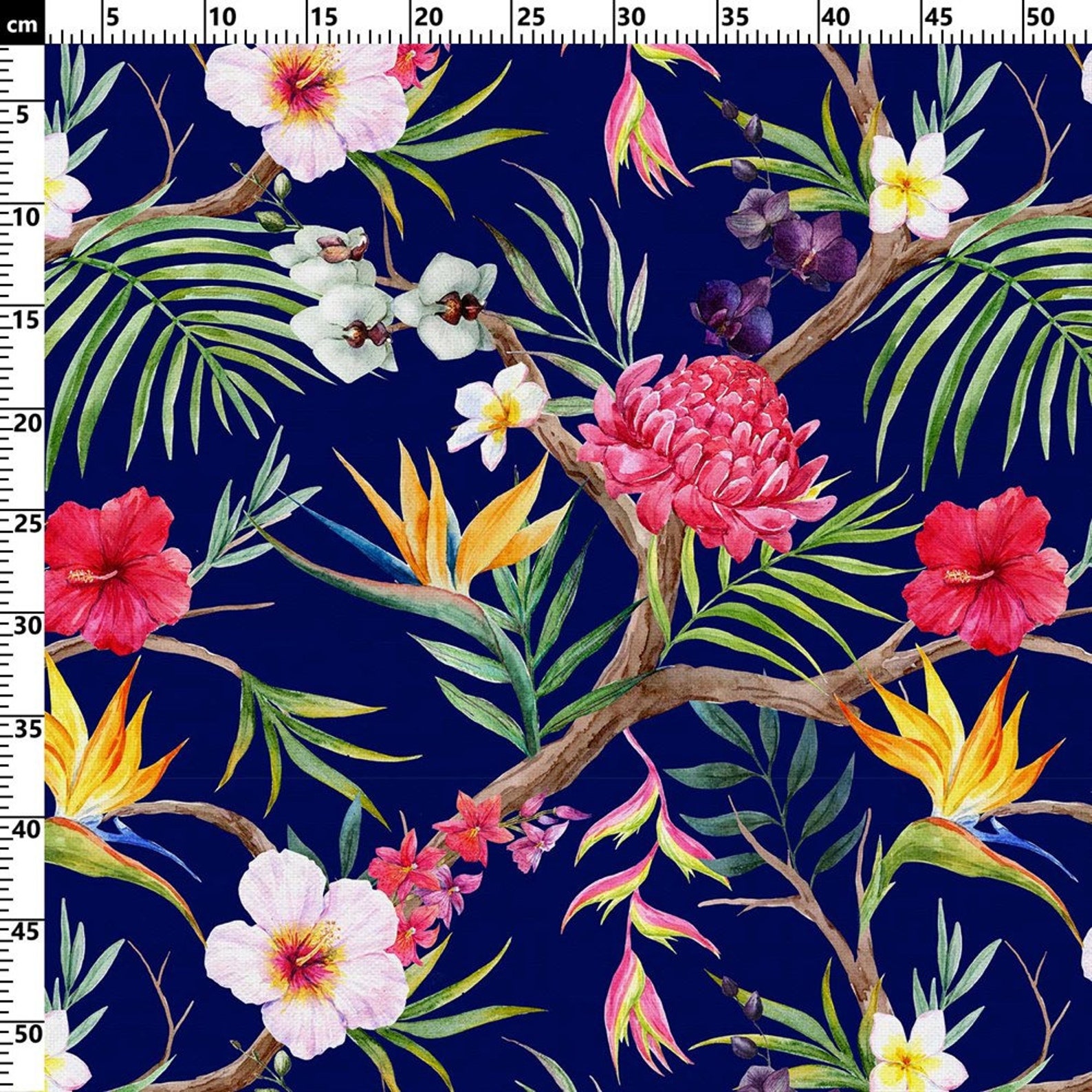 Tropical Floral Fabric, Kaffe Fassett Fabric by the Yard, Colorful ...