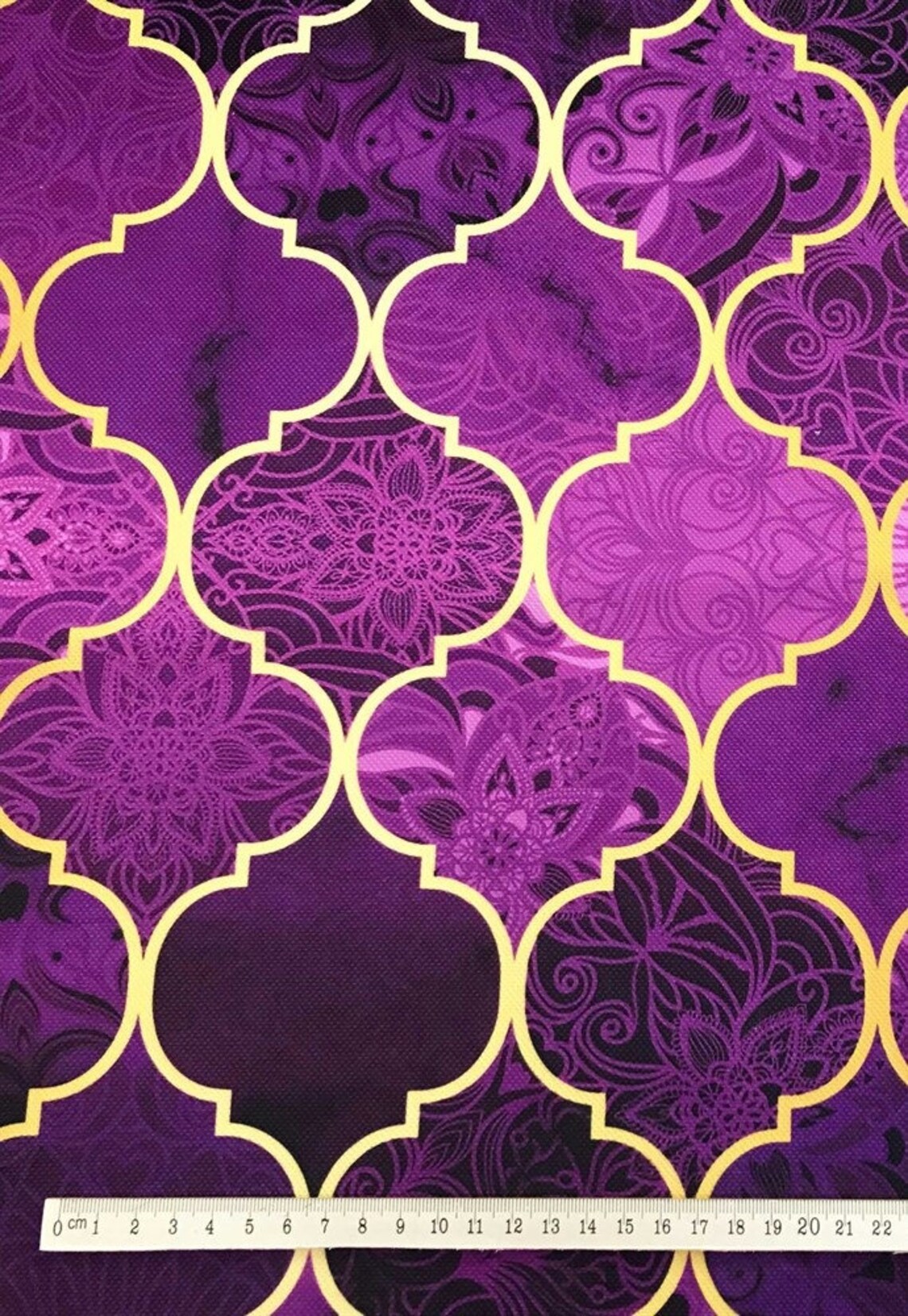 Arabic Fabric Purple Moroccan Upholstery Fabric Bright - Etsy