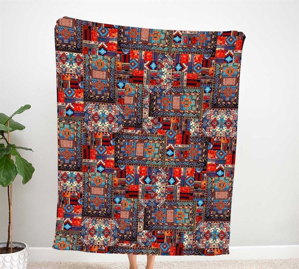 Kilim Upholstery Fabric, Bohemian Moroccan Fabric by the Yard, Kilim ...