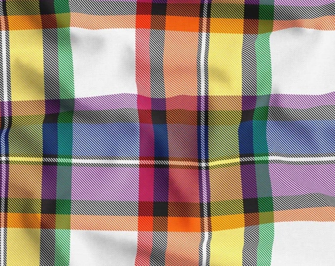Purplebuffalo Plaid Fabric Buffalo Check in Purple by Domesticate ...