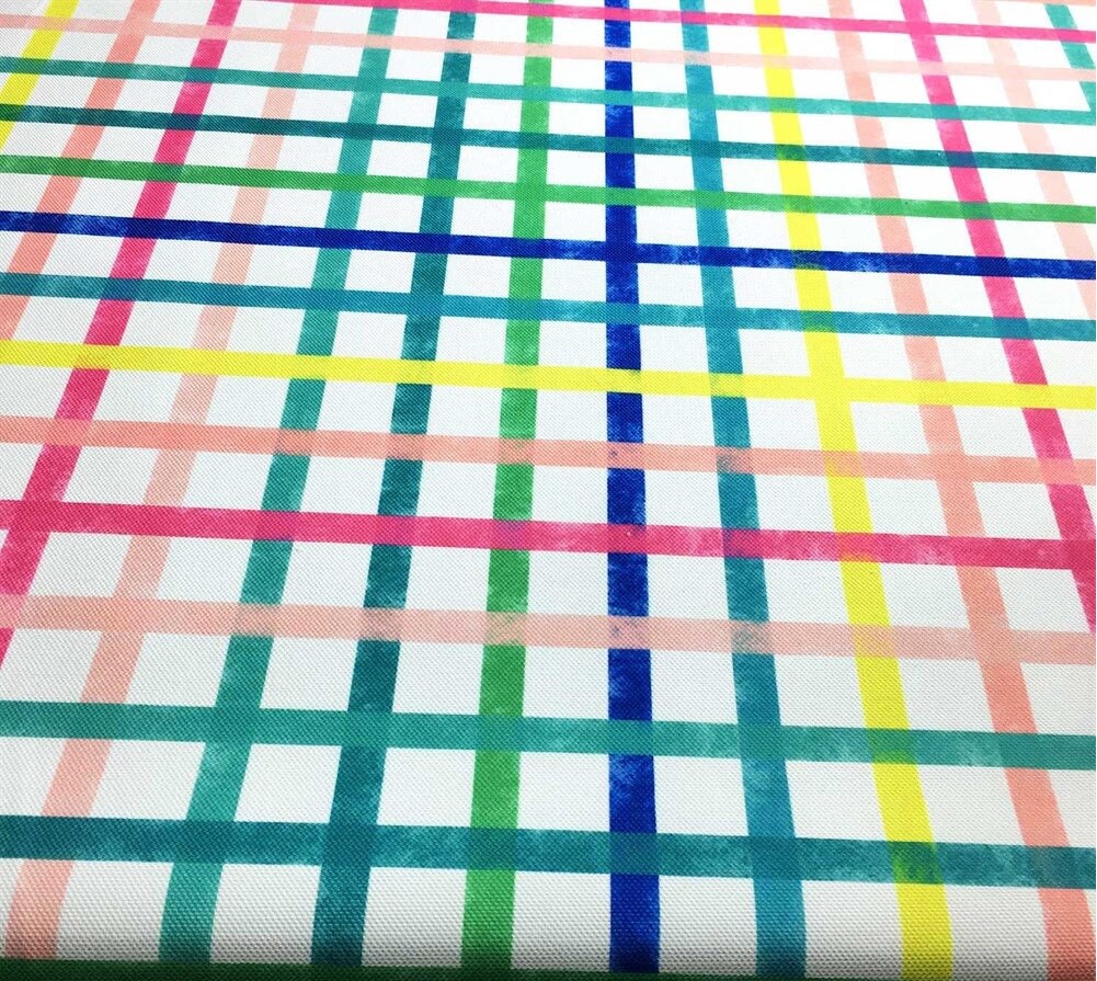 Plaid Fabric, Rainbow Buffalo Check Fabric, Gingham Upholstery Fabric ...