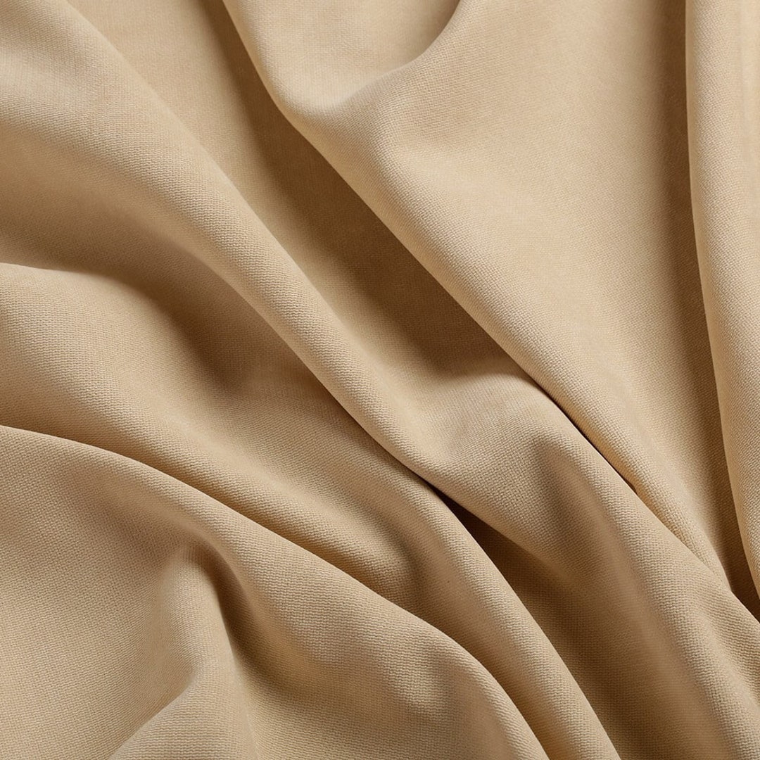 Beige Solid Color Fabric, Cream Color Premium Quality Woven Canvas ...